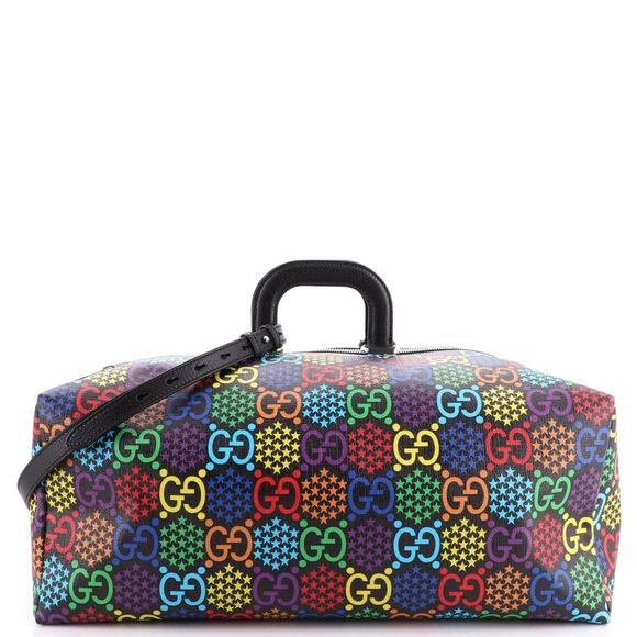Gucci | Bags | Gucci Convertible Duffle Backpack Psychedelic Print Gg ...
